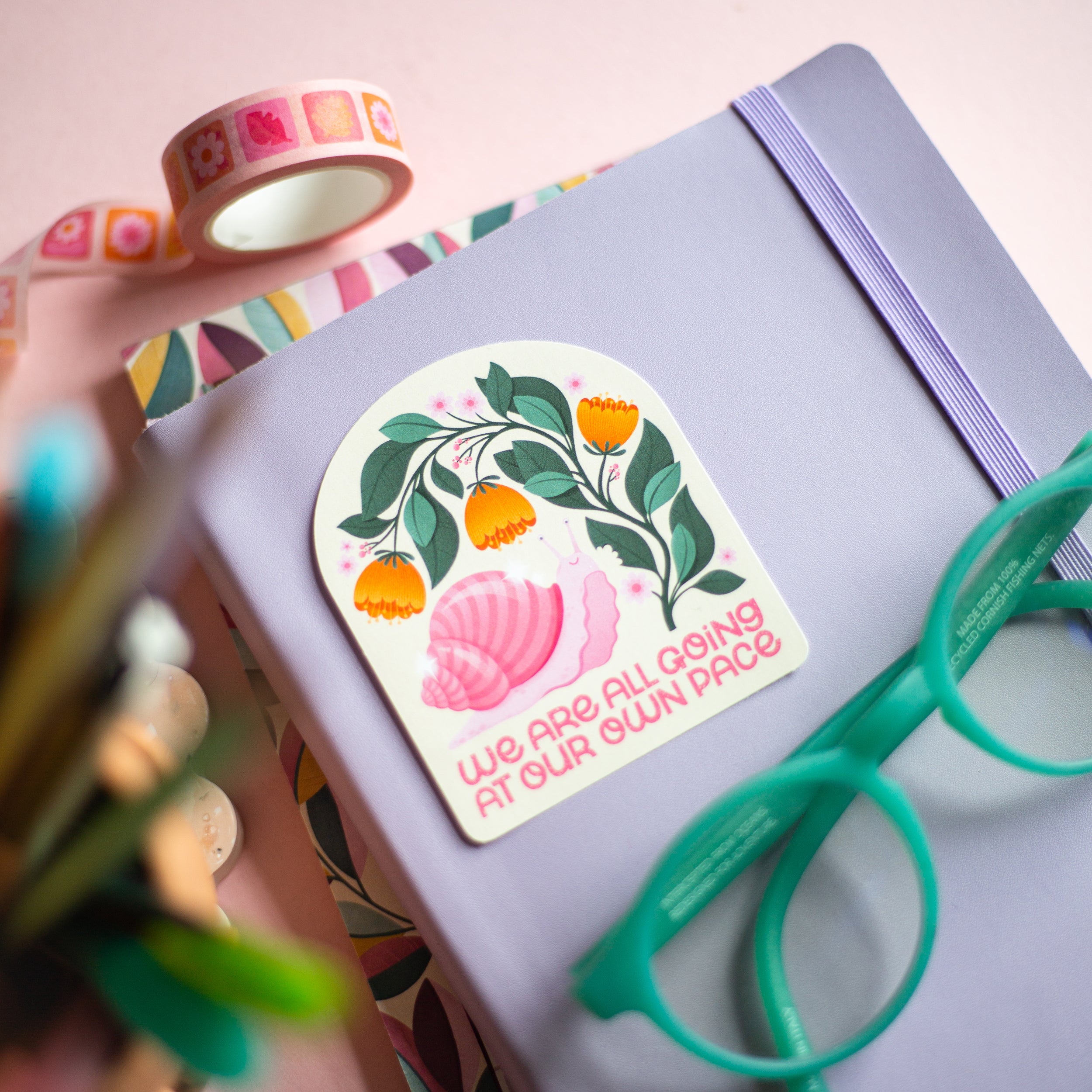 We Are All Going At Our Own Pace Illustrated Sticker ~ Salt Art Supply