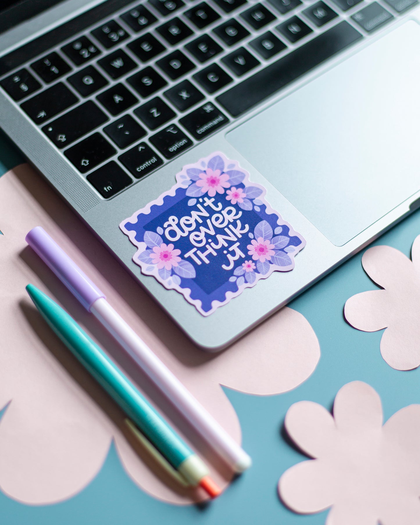 Don't Over Think It Illustrated Sticker ~ Salt Art Supply